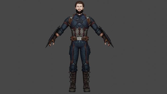 3D model Captain America VR / AR / low-poly | CGTrader