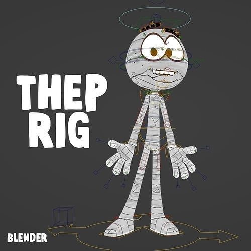Thep Rig For Blender free VR / AR / low-poly 3D model animated rigged ...