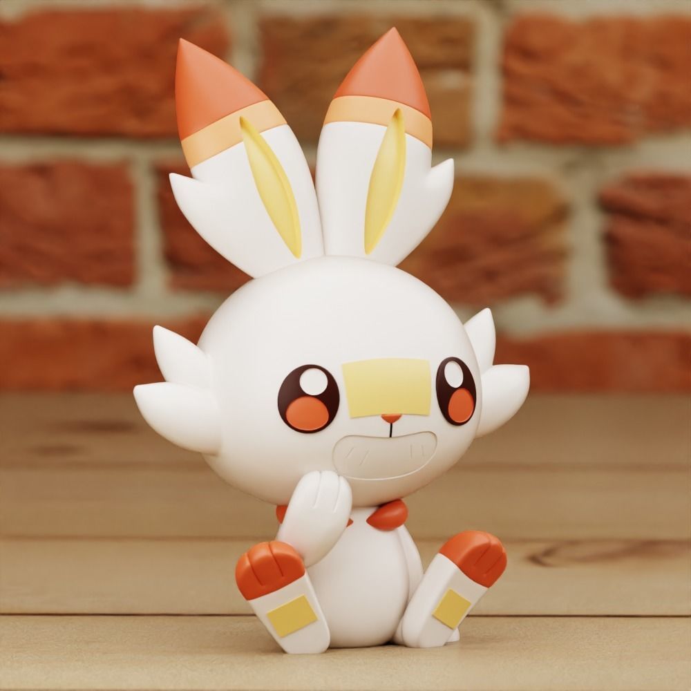 SCORBUNNY 2 DIFF MODELS CHIBI CUTE PRINT IN PLACE 3D model 3D printable ...