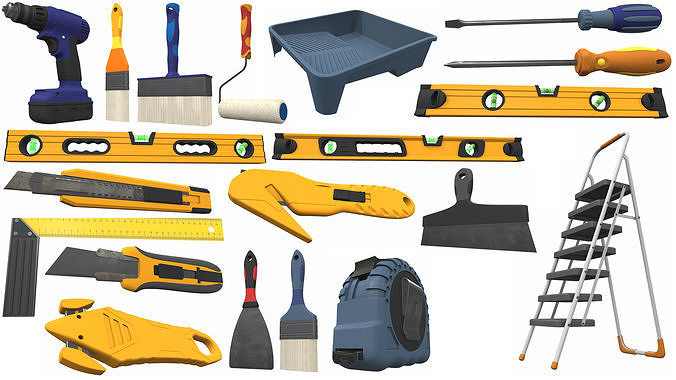 Hand Tools Pack 20 v2 3D Model Collection | CGTrader