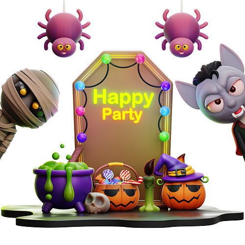 3D model Happy Party 3D Icon VR / AR / low-poly | CGTrader