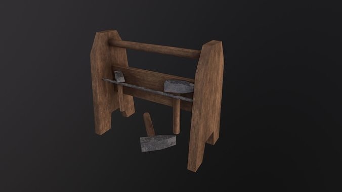 3D model Blacksmith Tool Rack 3D Model VR / AR / low-poly | CGTrader