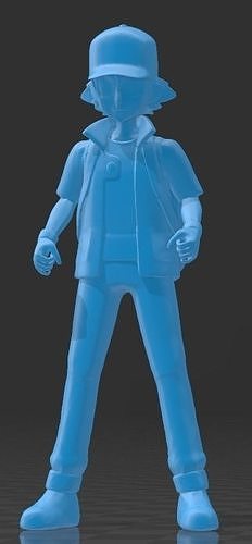 ash ketchum pokemon trainer 3D model 3D printable | CGTrader