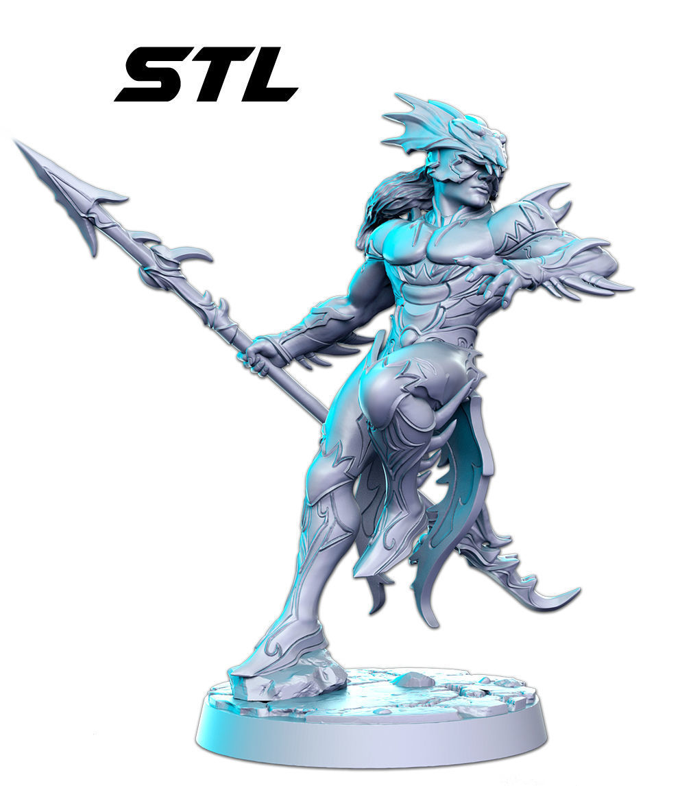 Kain Highwind Final Fantasy 32mm Pre-supported 3D model 3D printable ...