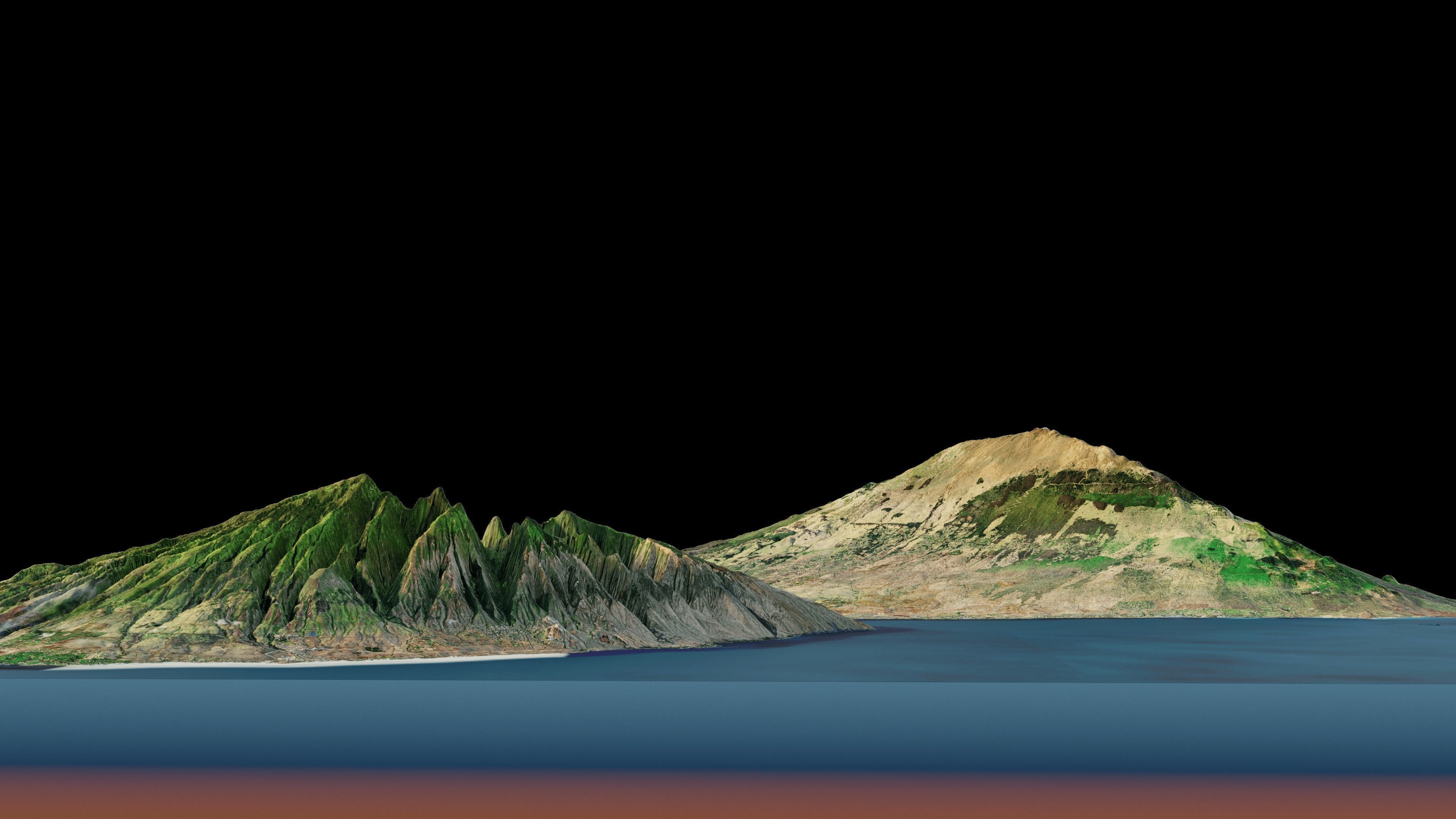 Maui island full 3d model terrain 3D model | CGTrader