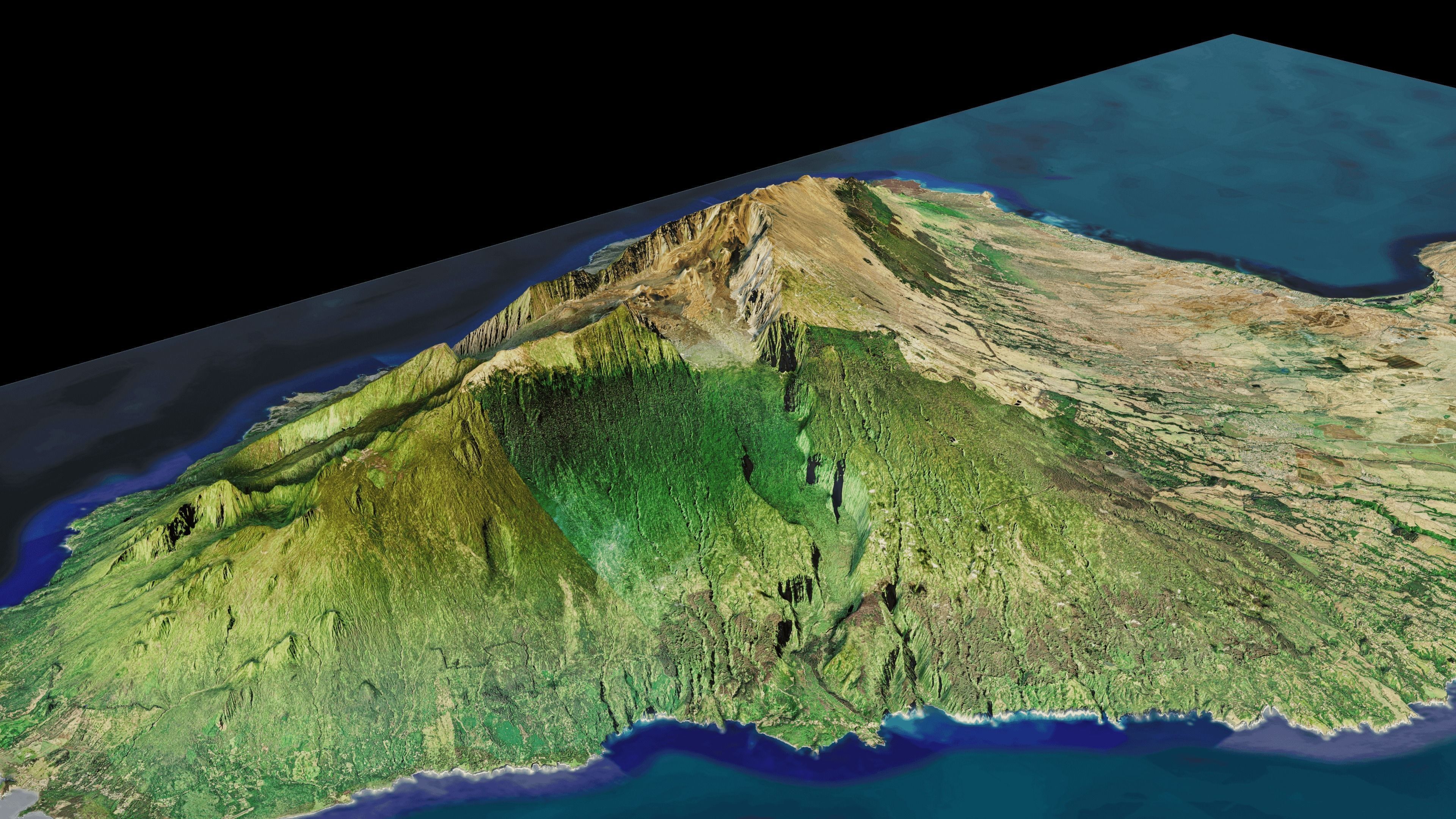 Maui island full 3d model terrain 3D model | CGTrader