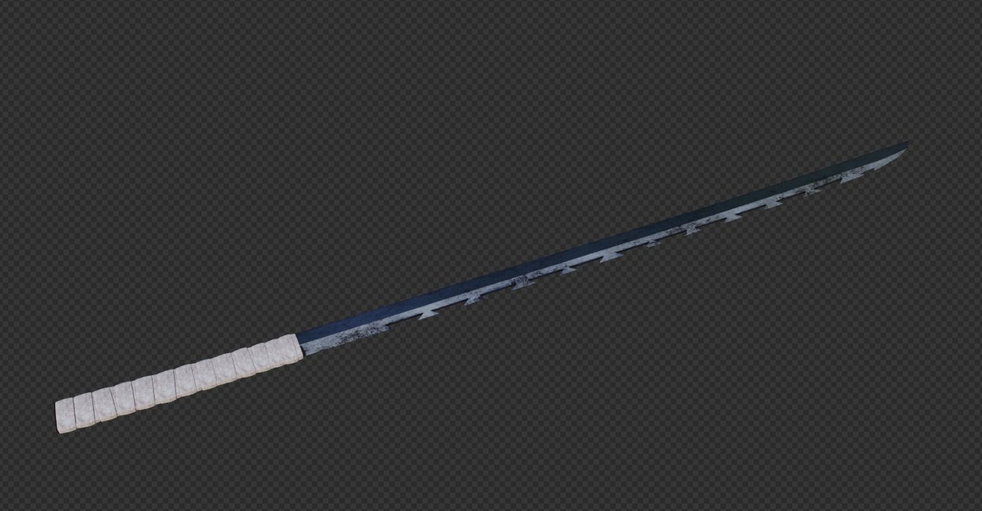 Inosuke Katana free 3D model | CGTrader