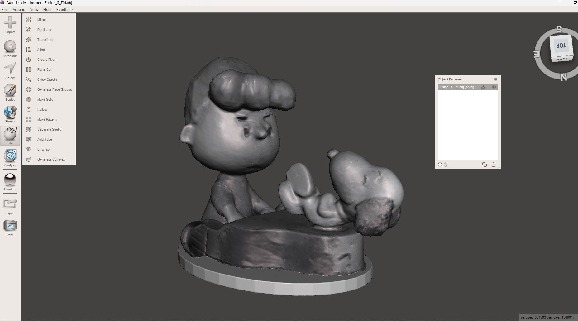 schroder and snoopy 3D model 3D printable | CGTrader