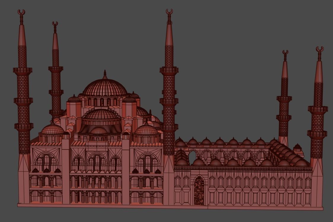 Sultan Ahmet Mosque 3D model 3D model 3D printable | CGTrader