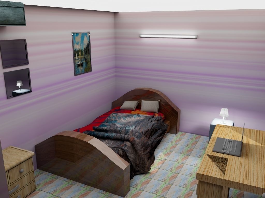 1 BHK flat 3D Model 3D model | CGTrader