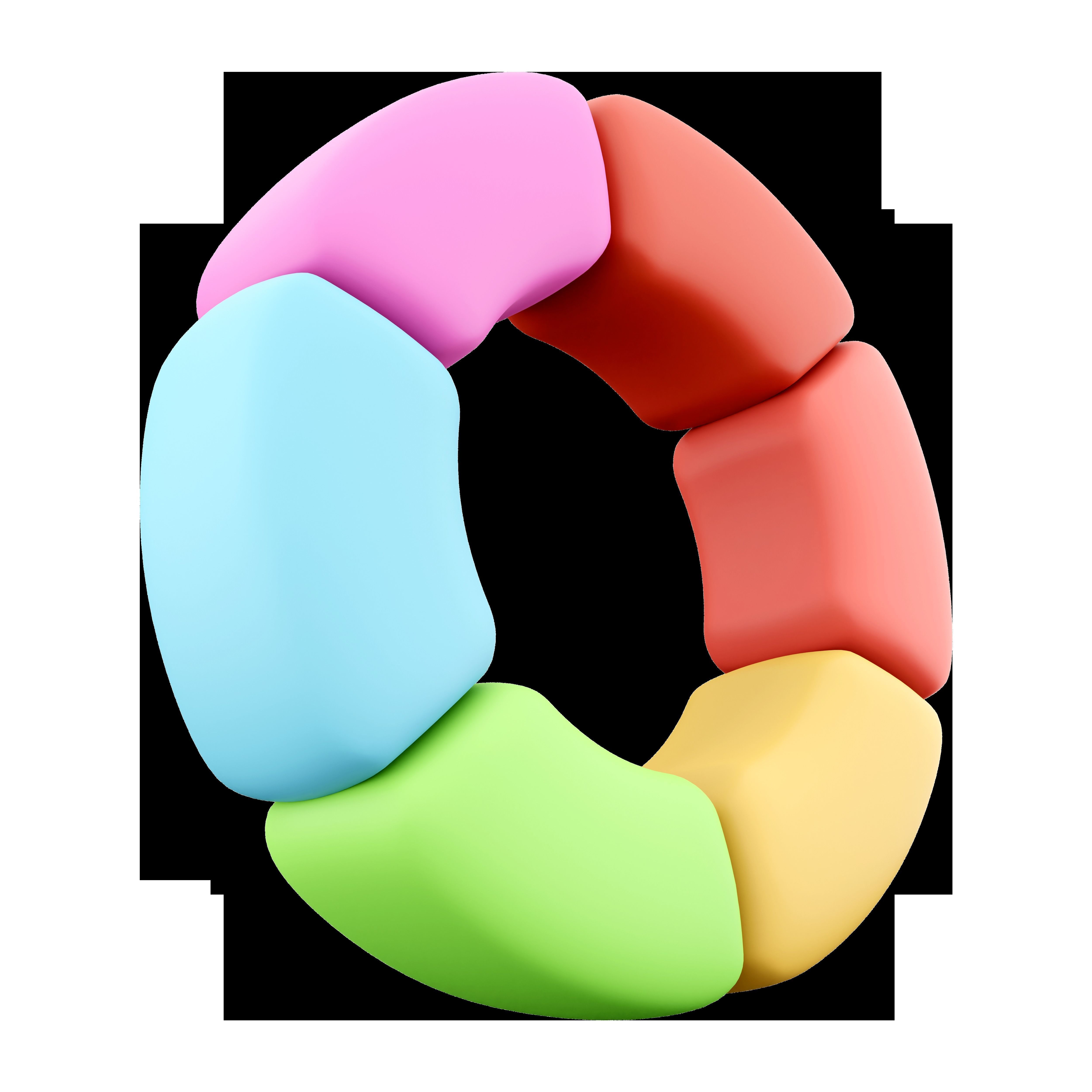 3d color wheel cartoon icon 3D model | CGTrader