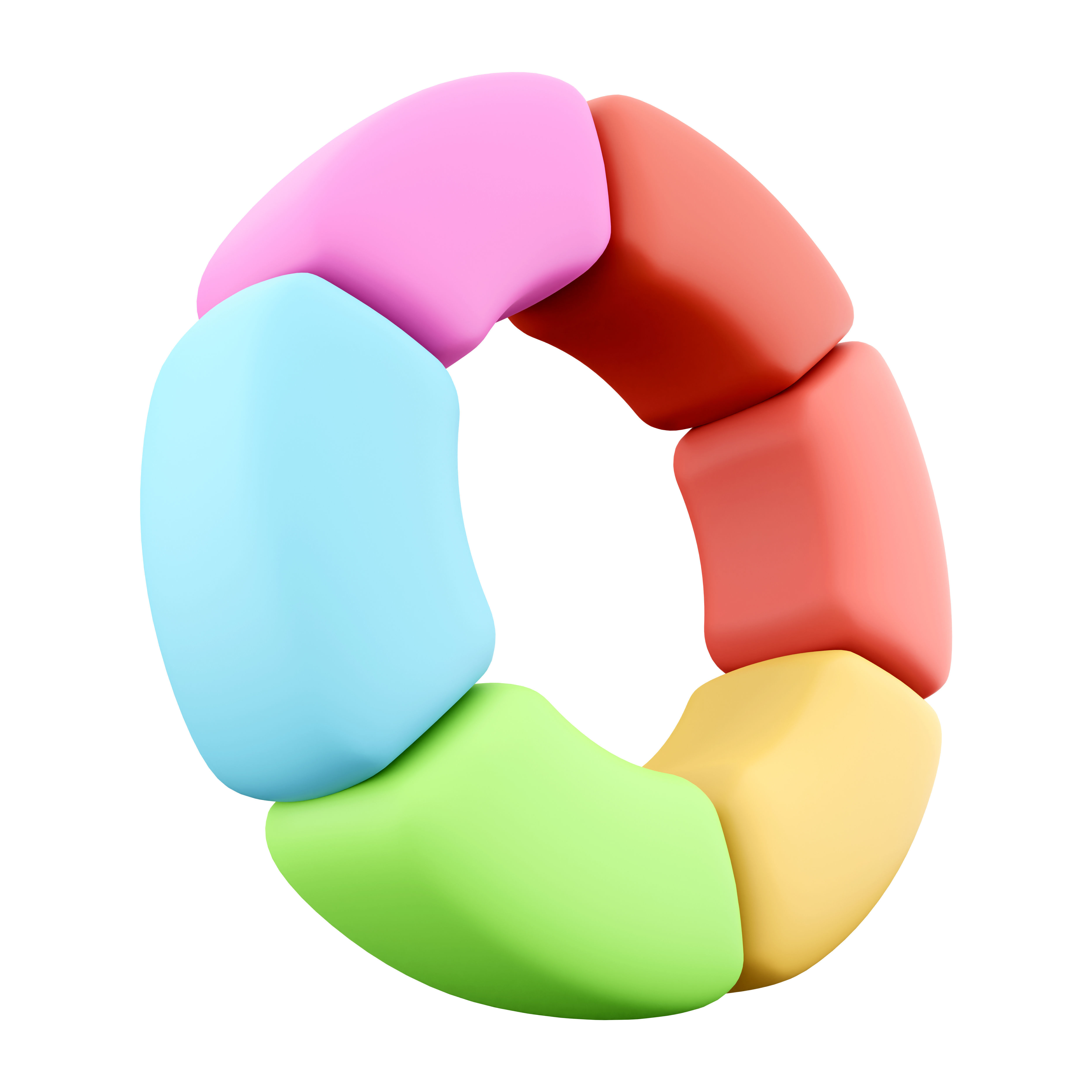 3d color wheel cartoon icon 3D model | CGTrader