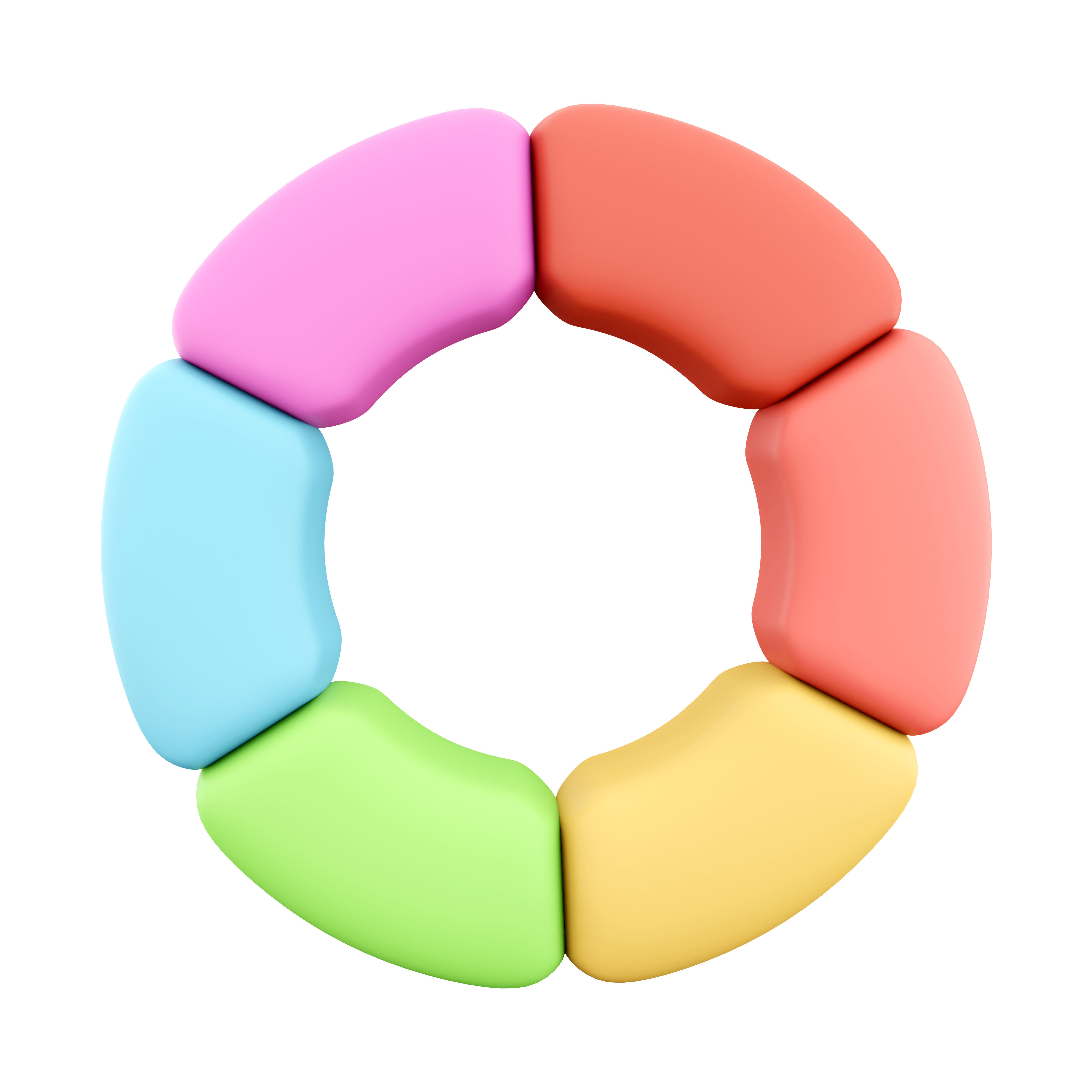 3d color wheel cartoon icon 3D model | CGTrader