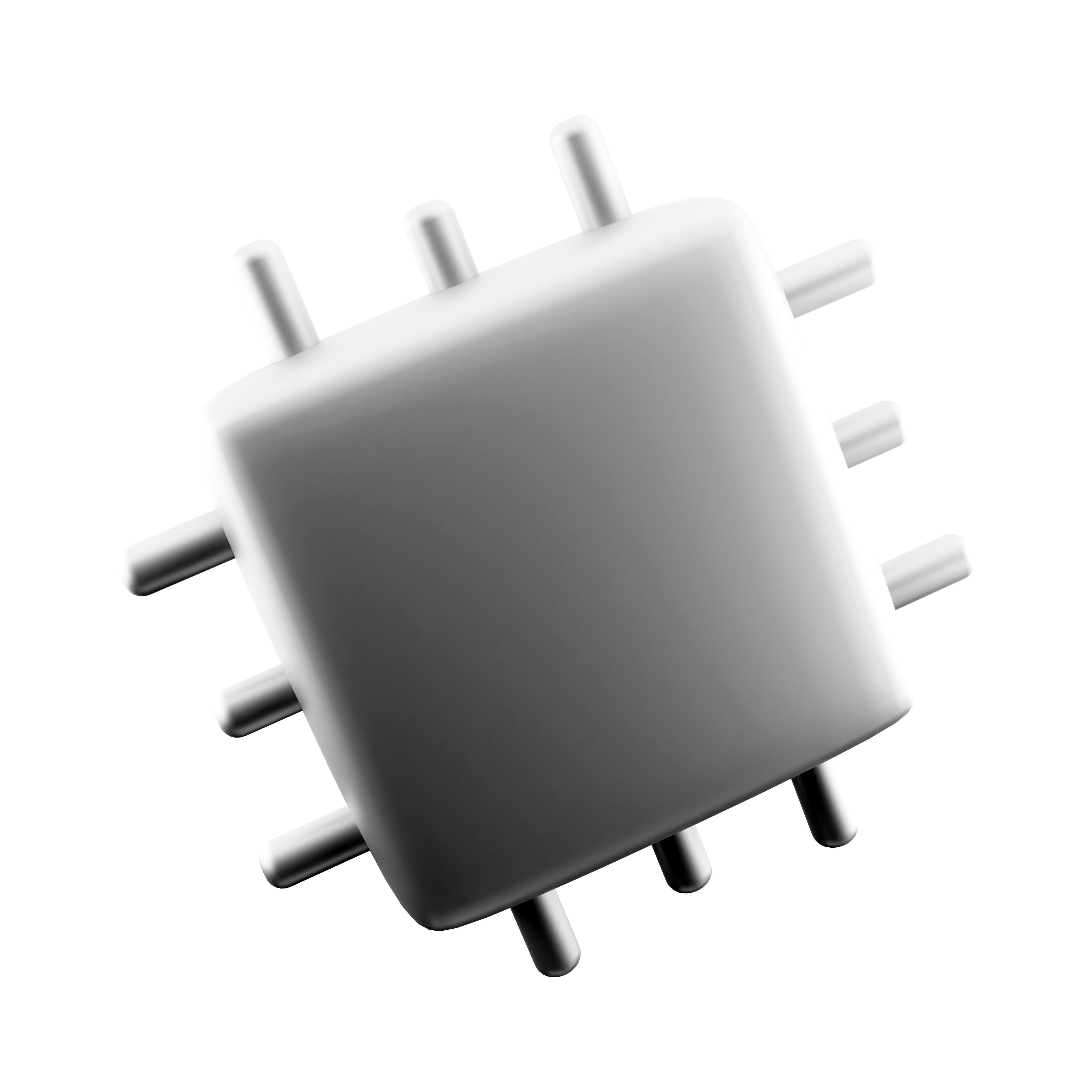 3d Microchip line icon 3D model | CGTrader