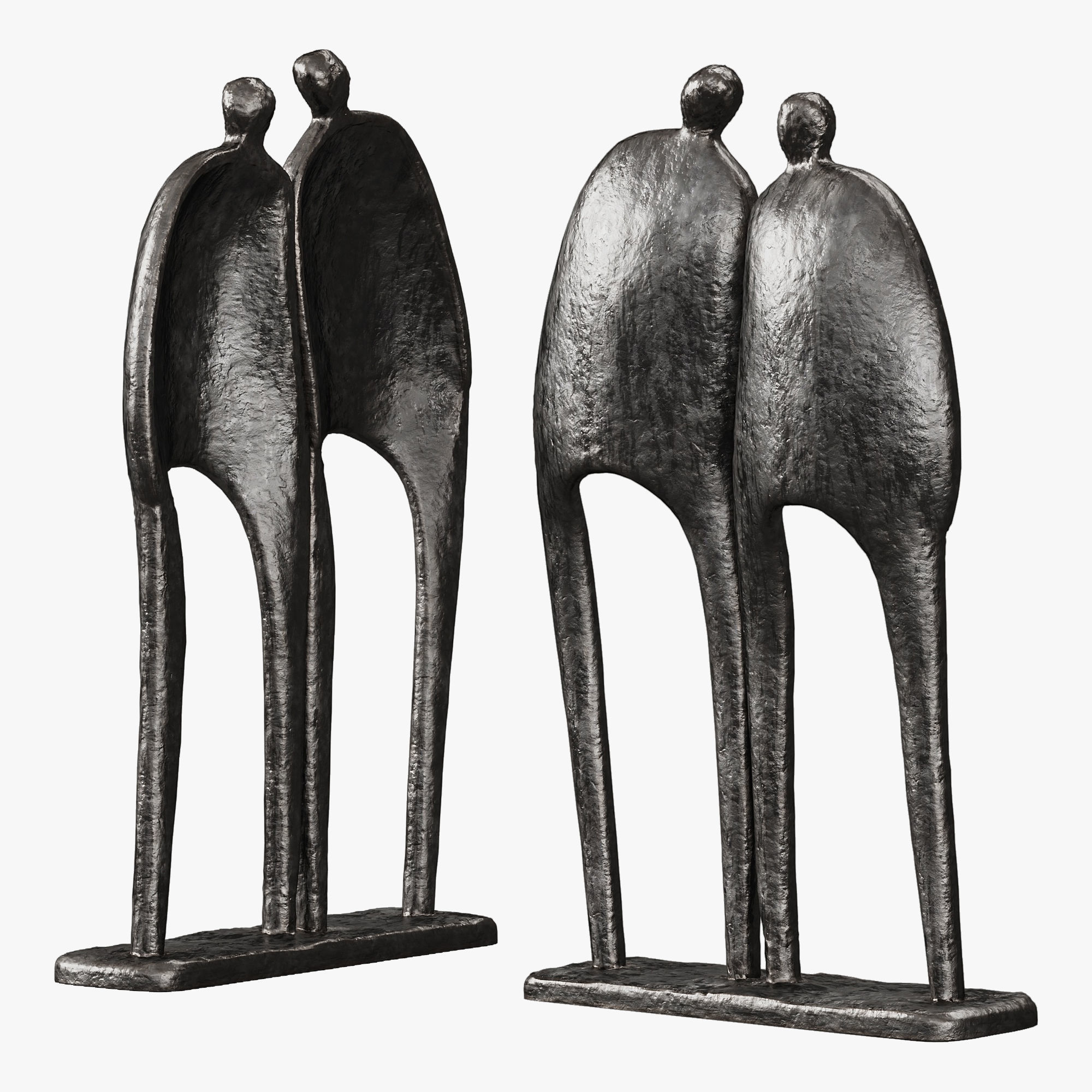 Decorative Set Metal-People 3D model rigged | CGTrader