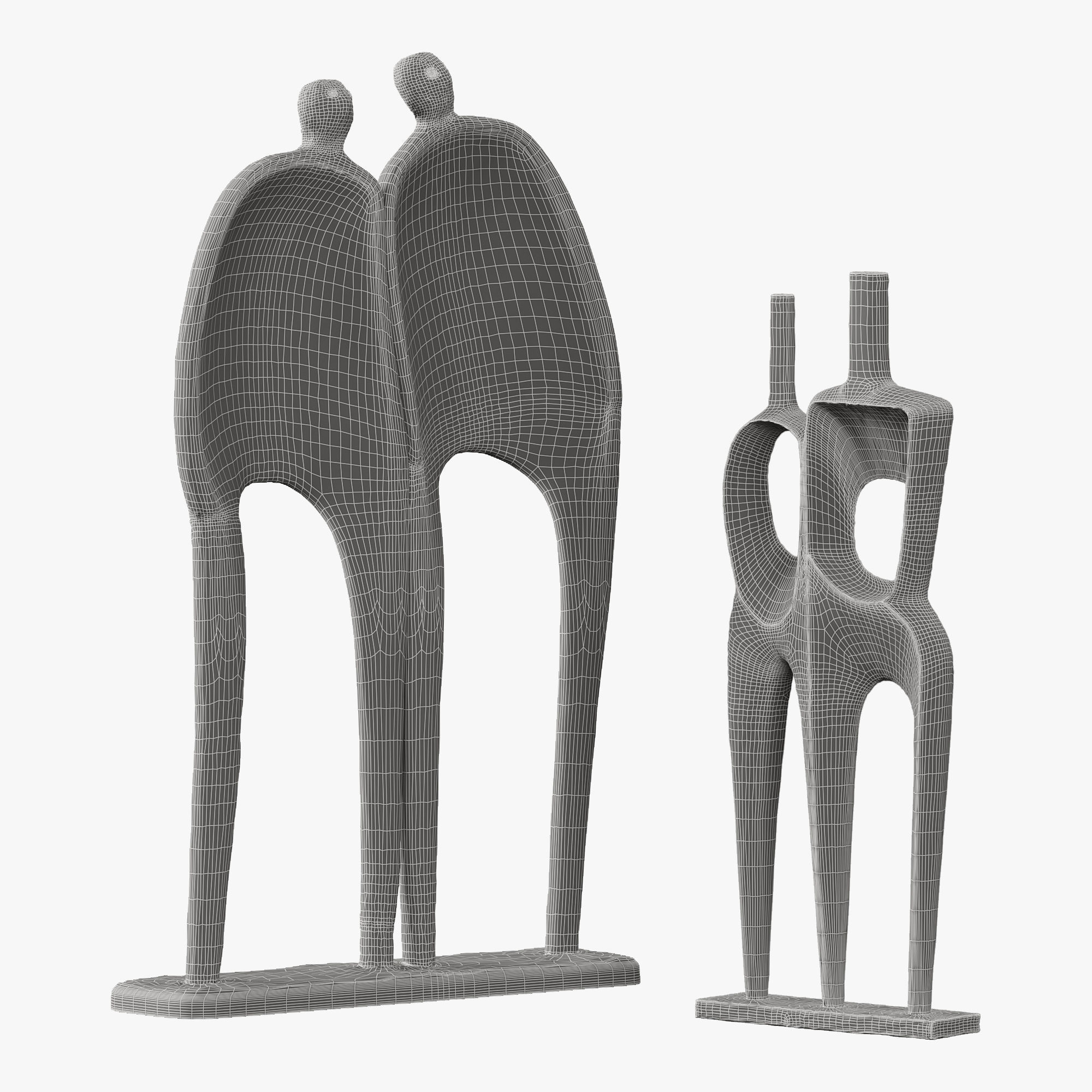 Decorative Set Metal-People 3D model rigged | CGTrader