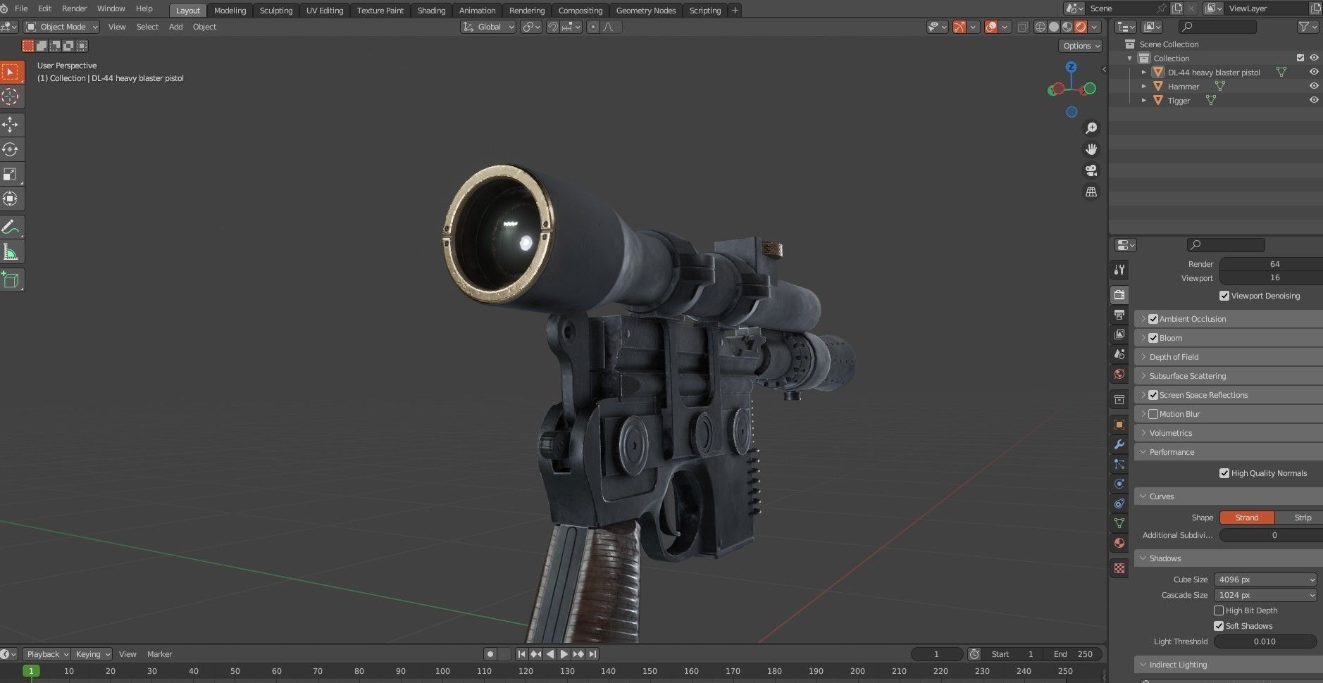 3D model Star Wars DL-44 Heavy Blaster Pistol VR / AR / low-poly | CGTrader