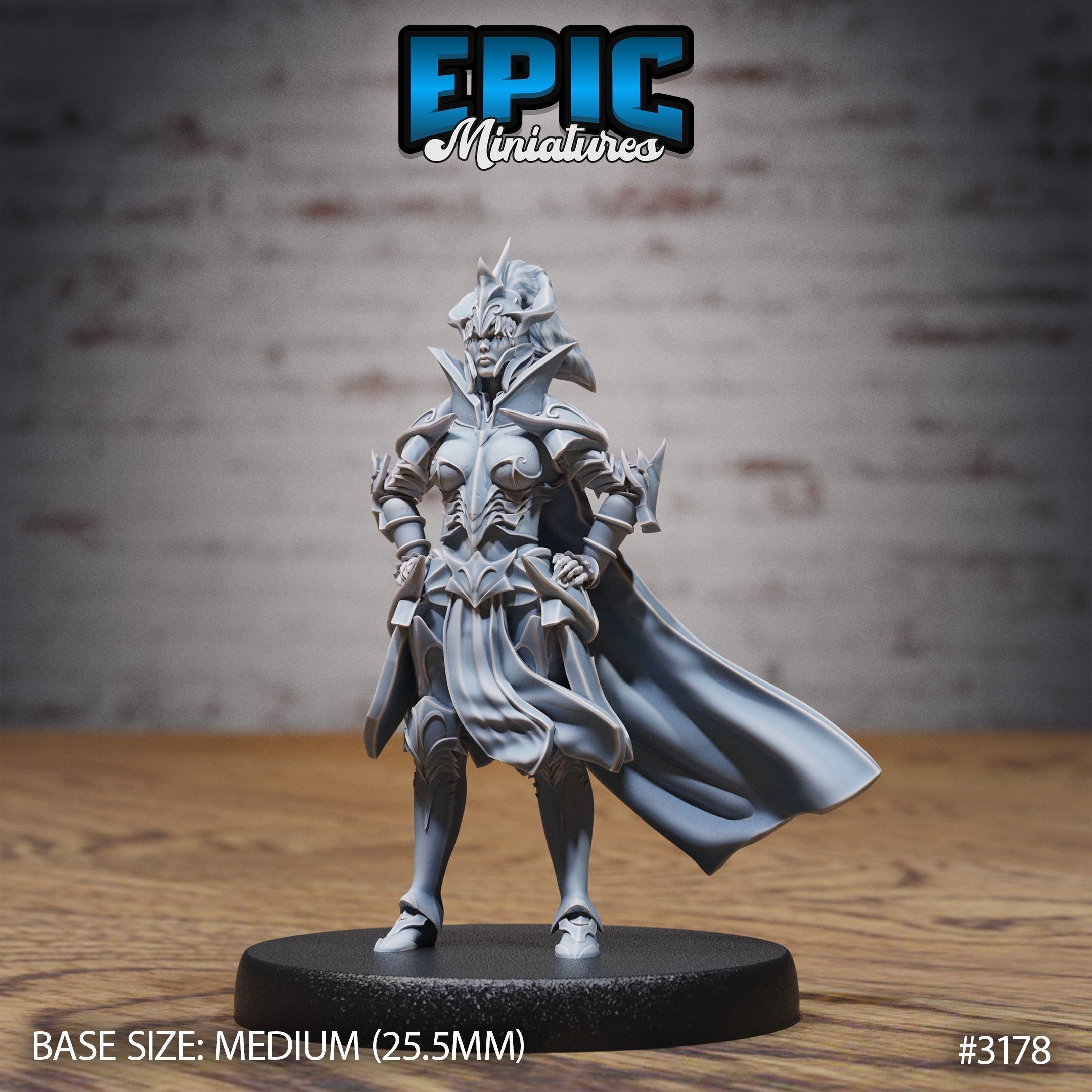 Hunters Guild Female Knight - DnD Tabletop Miniature 3D Model 3D model ...