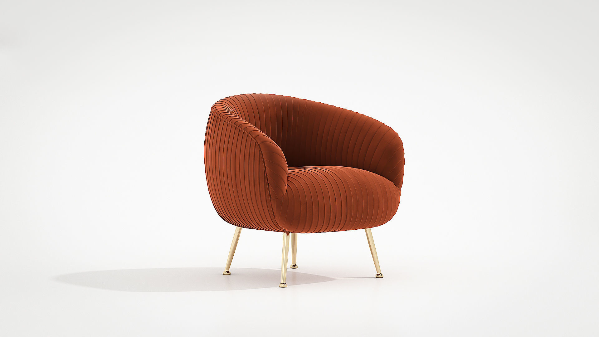 Pleated Shell Chair 3D model | CGTrader