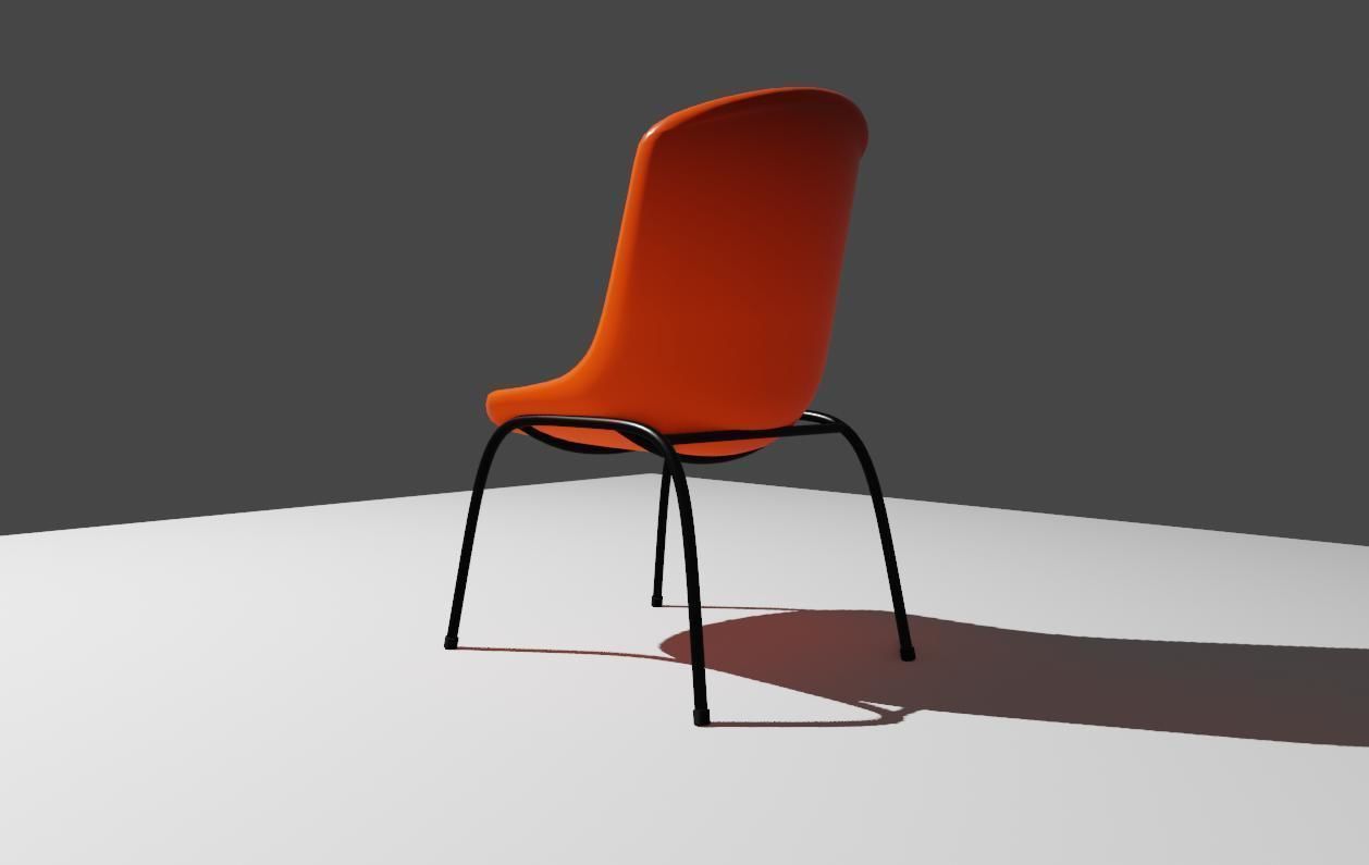 3D model Plastic Shell Chair - Cadeira Concha VR / AR / low-poly | CGTrader