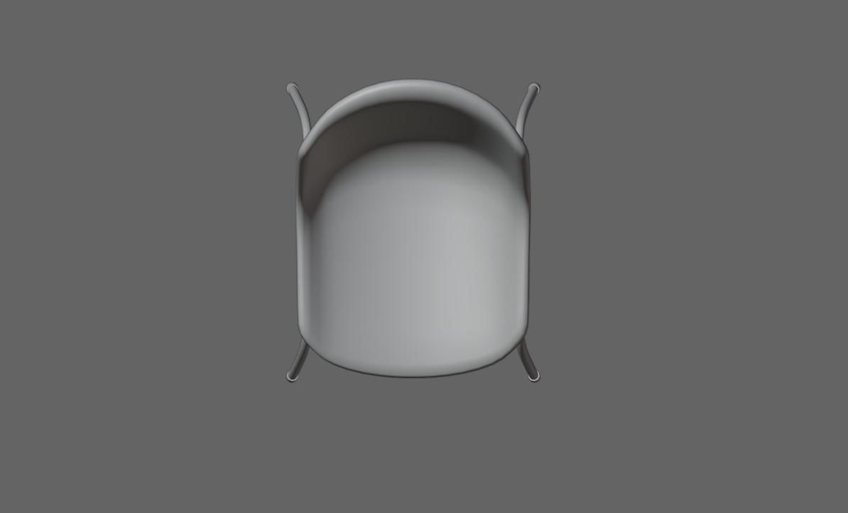 3D model Plastic Shell Chair - Cadeira Concha VR / AR / low-poly | CGTrader