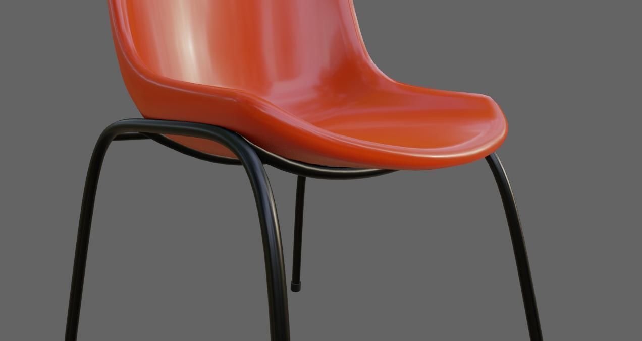 3D model Plastic Shell Chair - Cadeira Concha VR / AR / low-poly | CGTrader