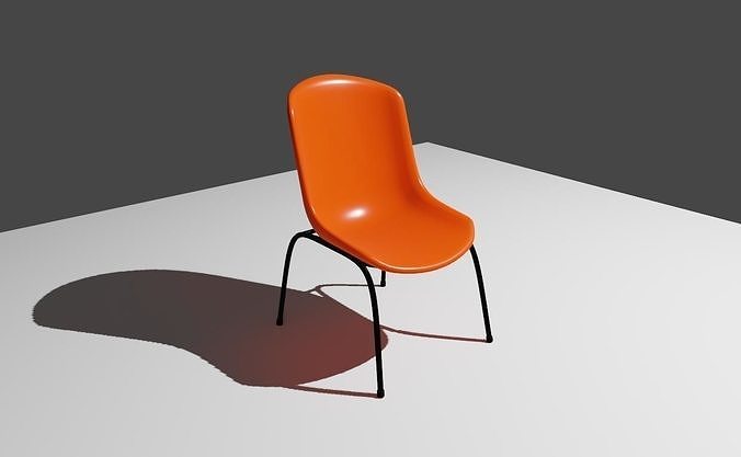 3D model Plastic Shell Chair - Cadeira Concha VR / AR / low-poly | CGTrader