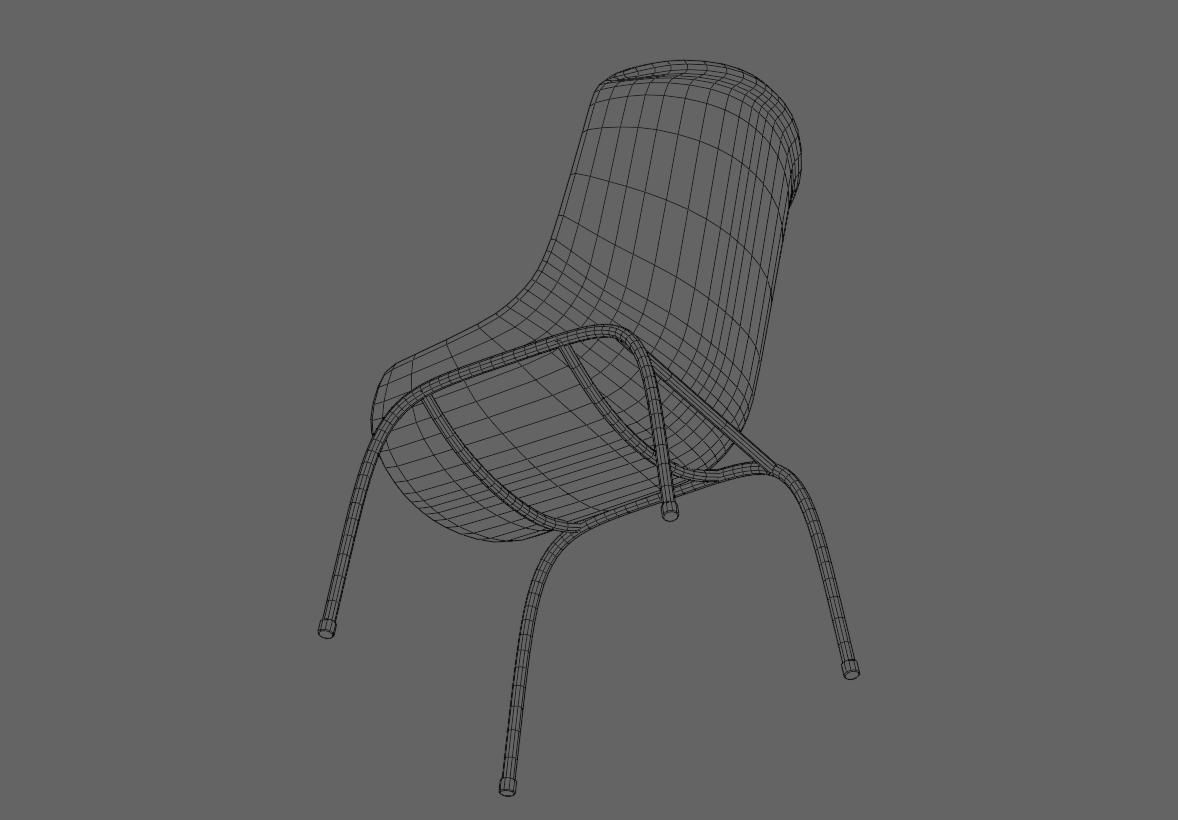 3D model Plastic Shell Chair - Cadeira Concha VR / AR / low-poly | CGTrader