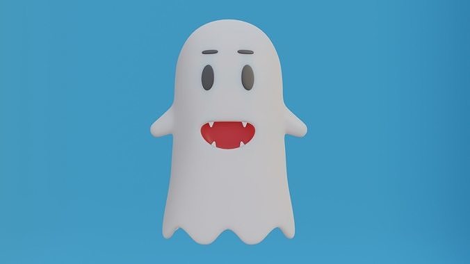 3D model Cute Ghost - Game Ready VR / AR / low-poly | CGTrader