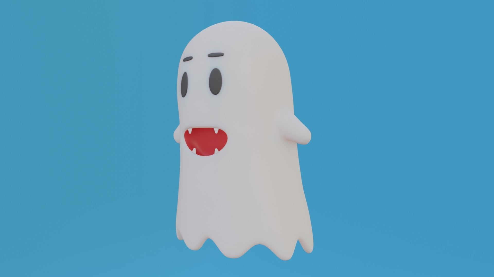 3D model Cute Ghost - Game Ready VR / AR / low-poly | CGTrader
