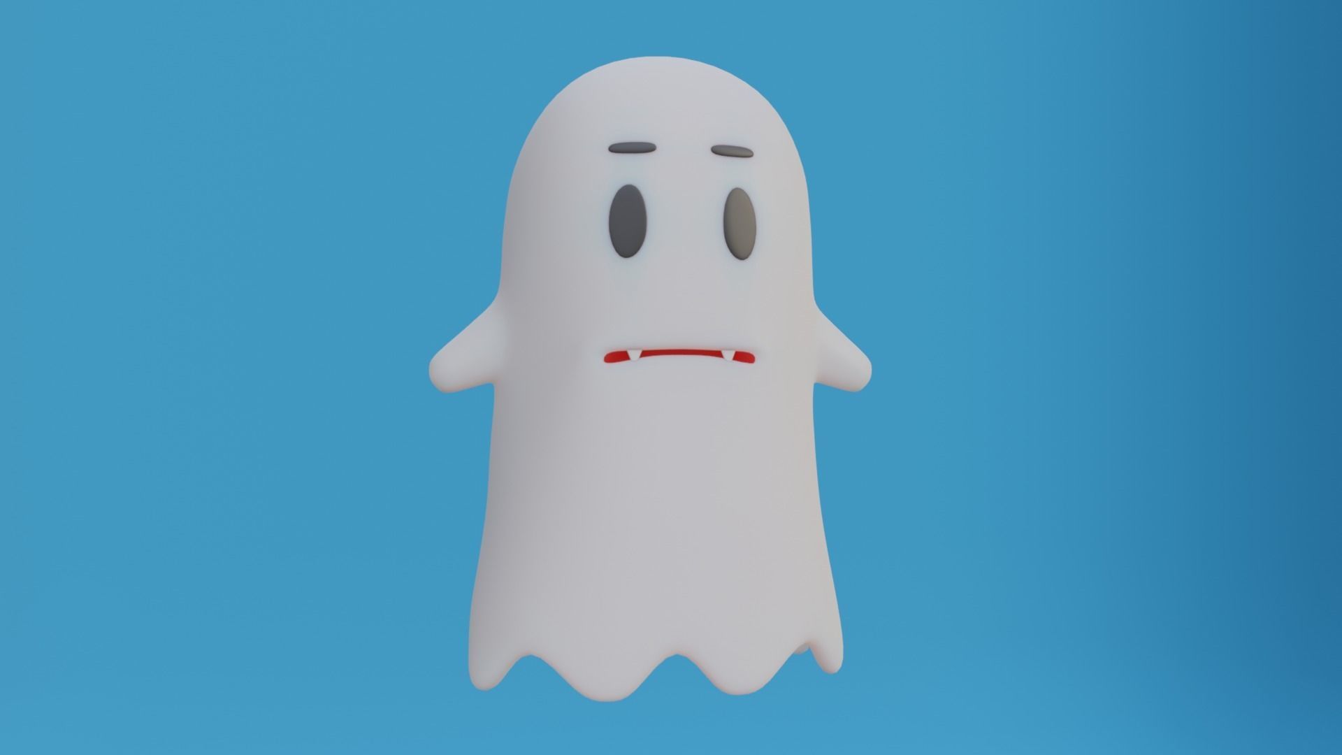 3D model Cute Ghost - Game Ready VR / AR / low-poly | CGTrader