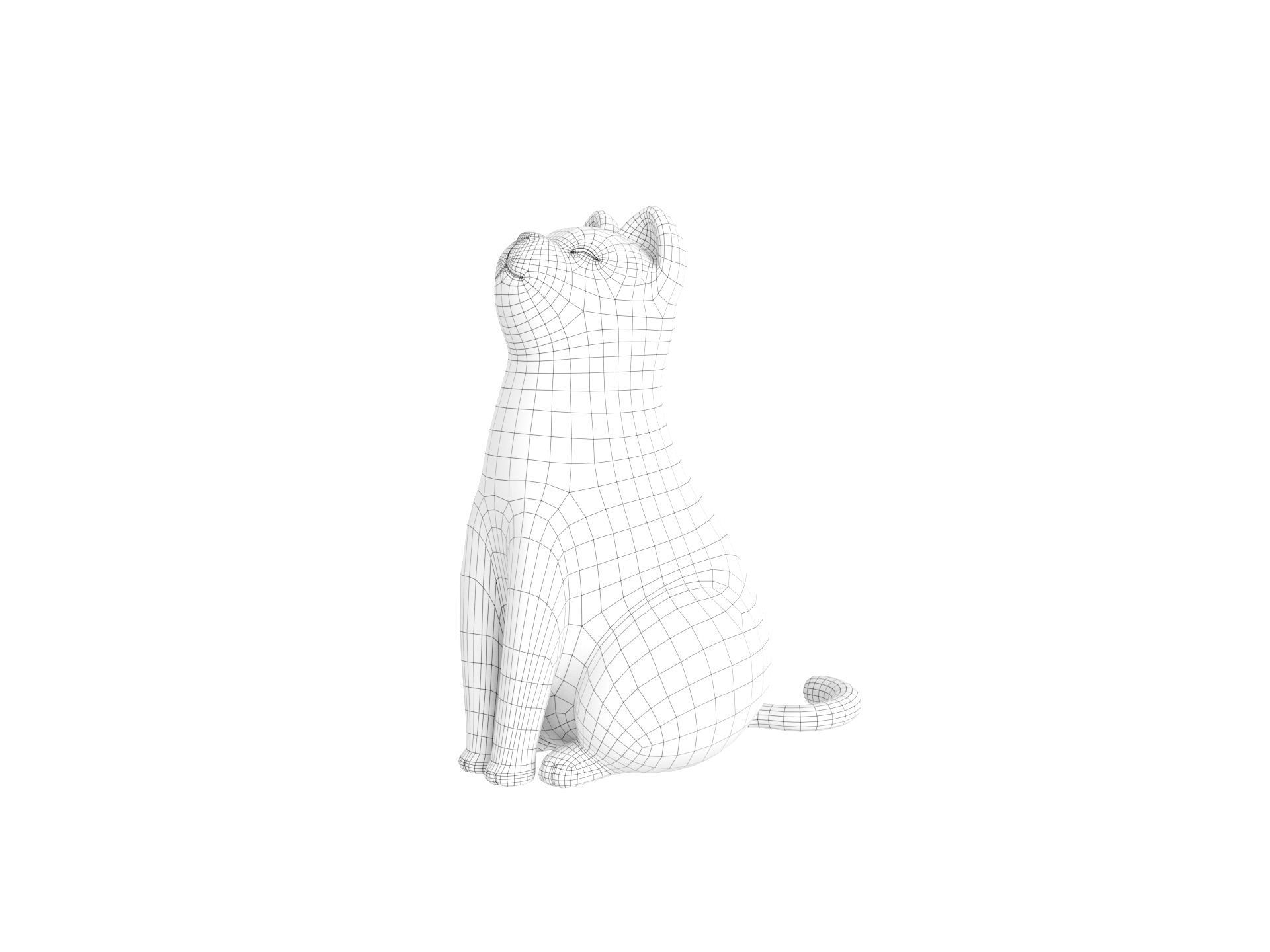 Sitting Cat 001 3D model | CGTrader