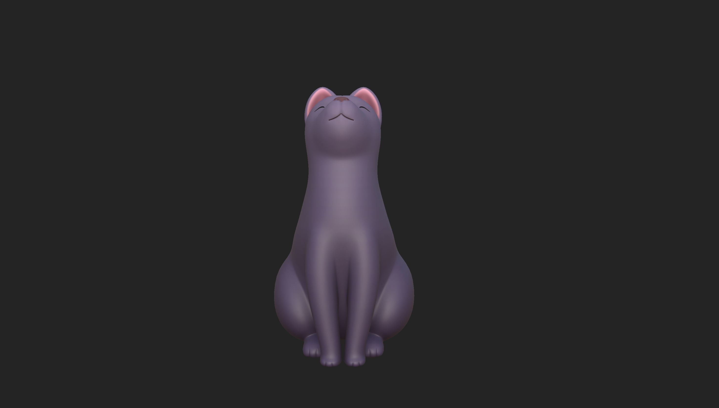 Sitting Cat 001 3D model | CGTrader