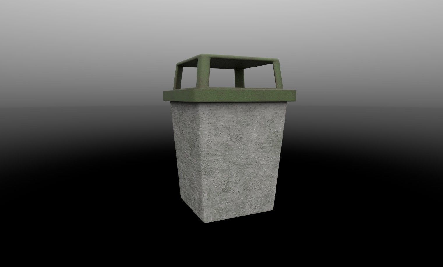 3D model Cement Dustbin VR / AR / low-poly | CGTrader