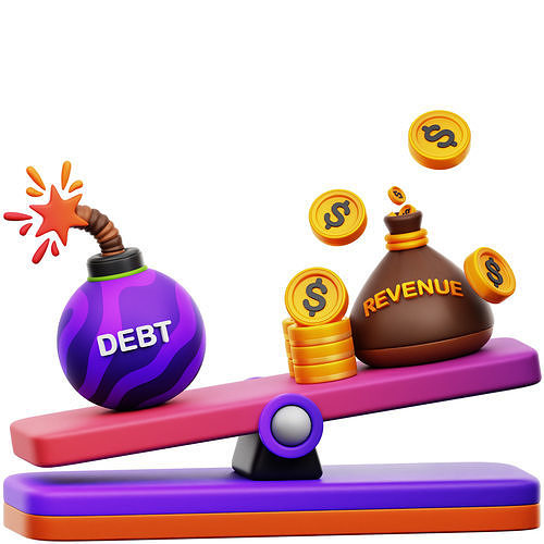 3D model Debt Revenue Balance 3D Icon VR / AR / low-poly | CGTrader