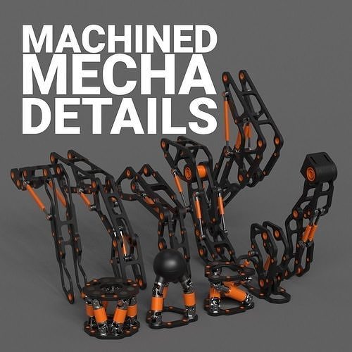 MACHINED MECHA DETAILS KIT-BASH 3D model | CGTrader