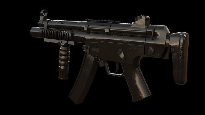 3D model Mp5 A5 Rifle Assault Rifle Gun SMG Rifle 3D Model VR / AR ...