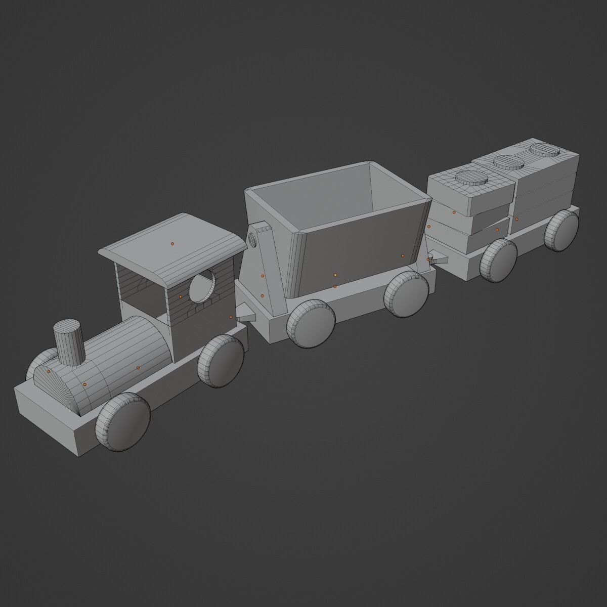 3D model Toy Train Set VR / AR / low-poly | CGTrader