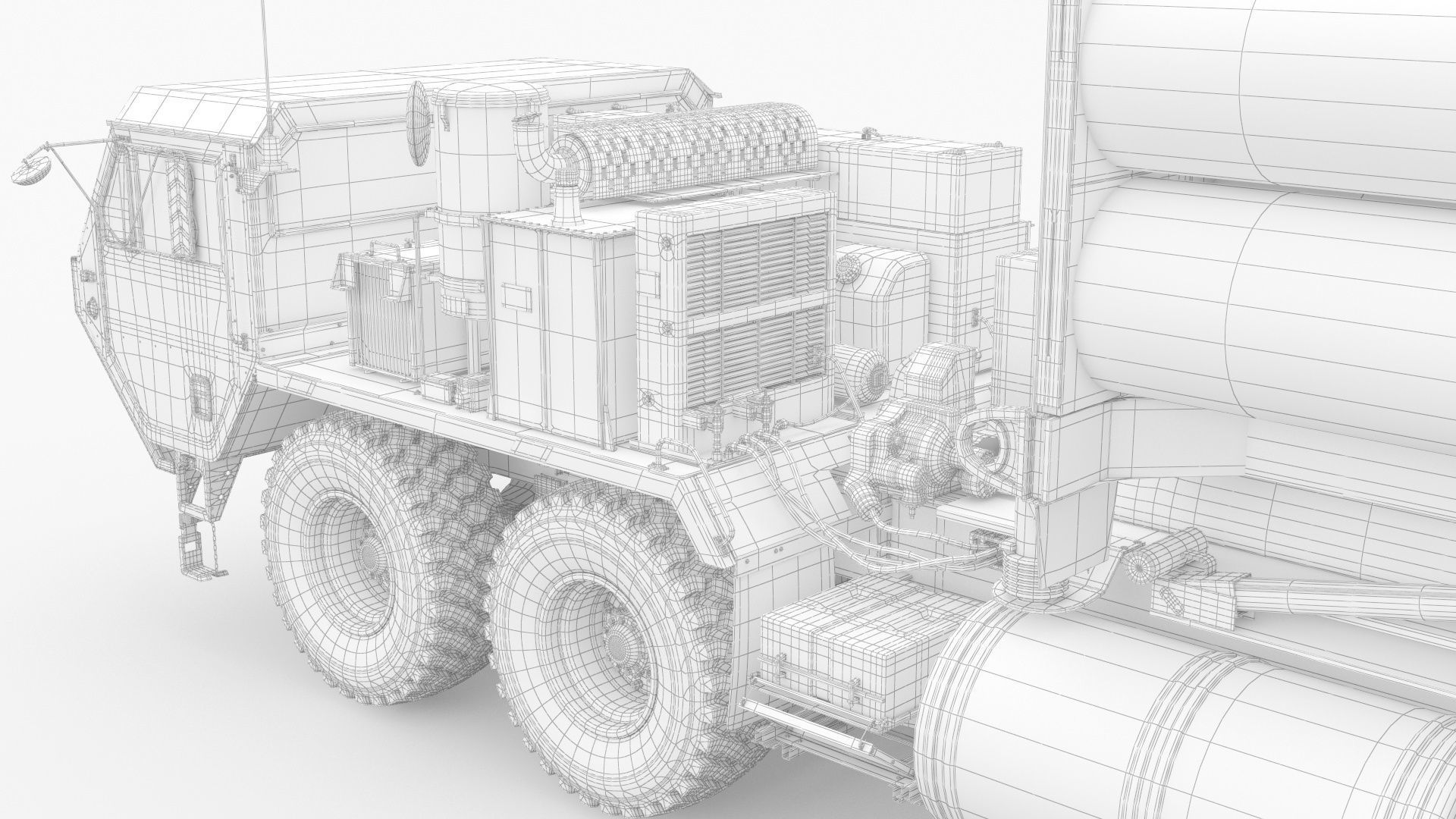 US Mobile Anti-Ballistic Missile System THAAD 3D model | CGTrader