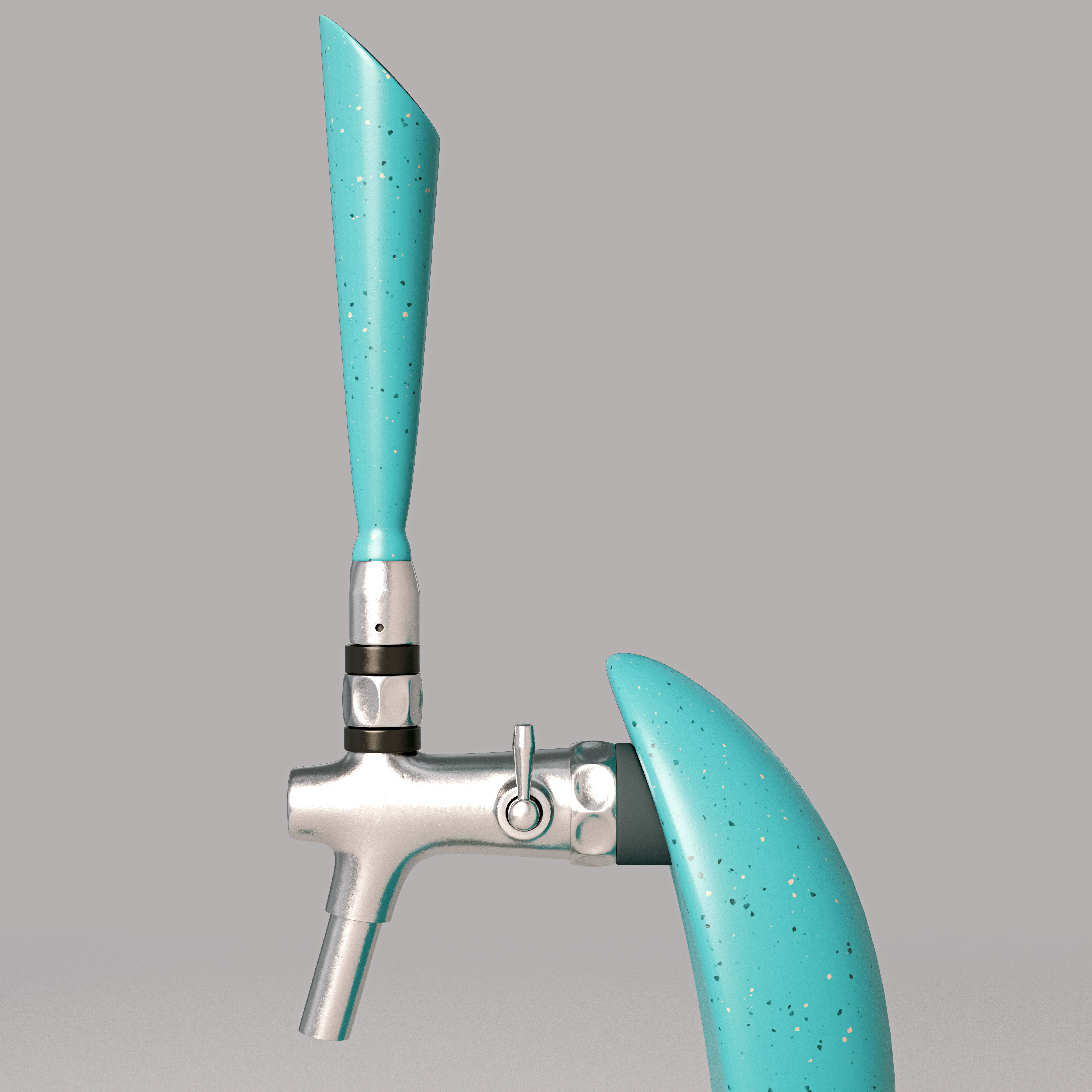 Curvy Beer Tap 3D model | CGTrader