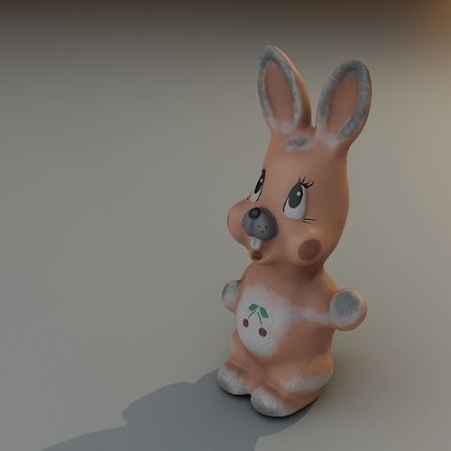 3D model Old rubber toy rabbit from USSR VR / AR / low-poly | CGTrader