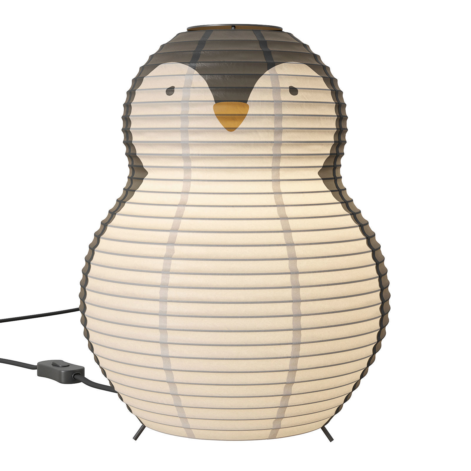 HM Rice paper penguin table lamp 3D model | CGTrader