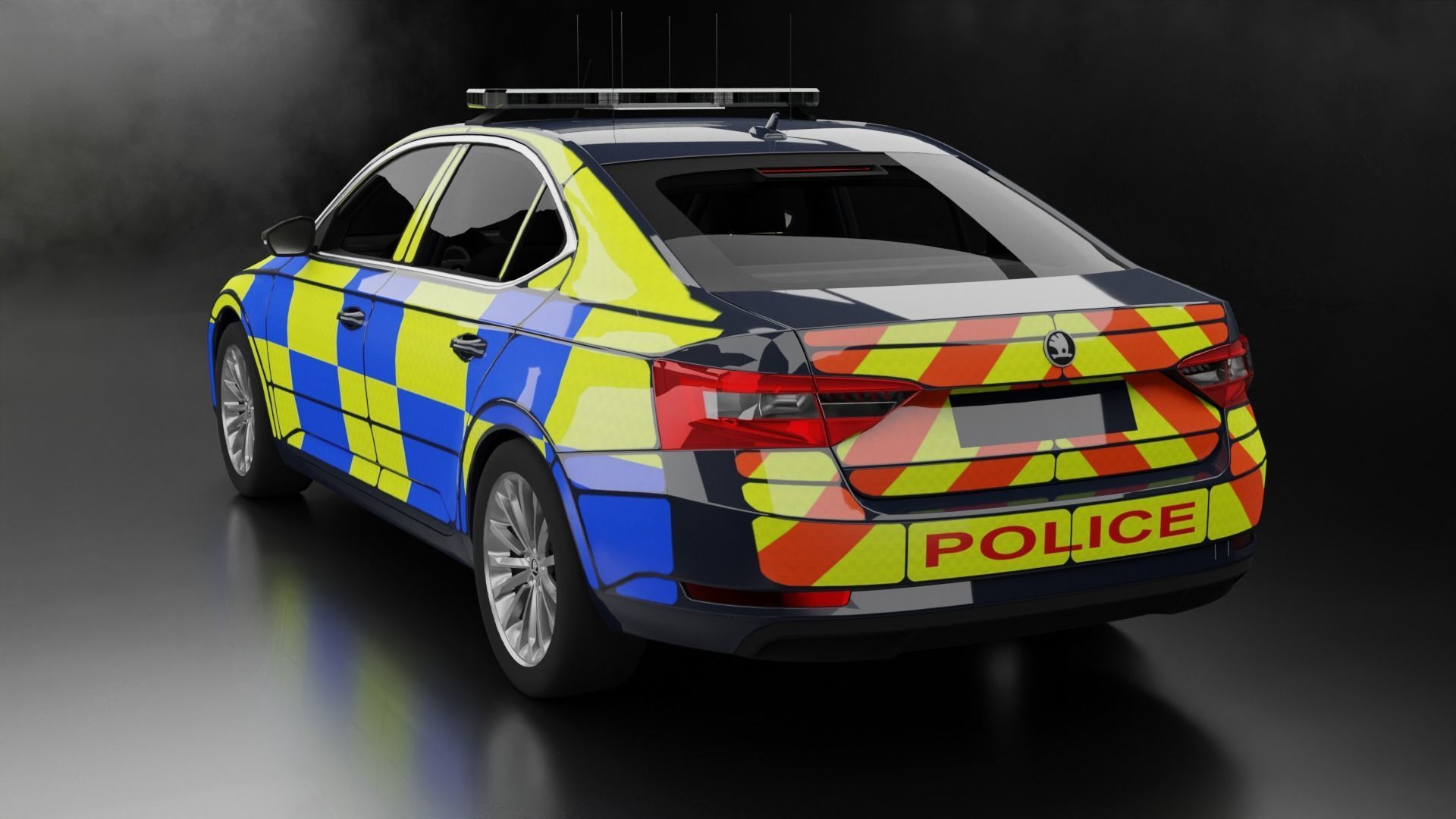 3D model Skoda Superb UK Police VR / AR / low-poly | CGTrader