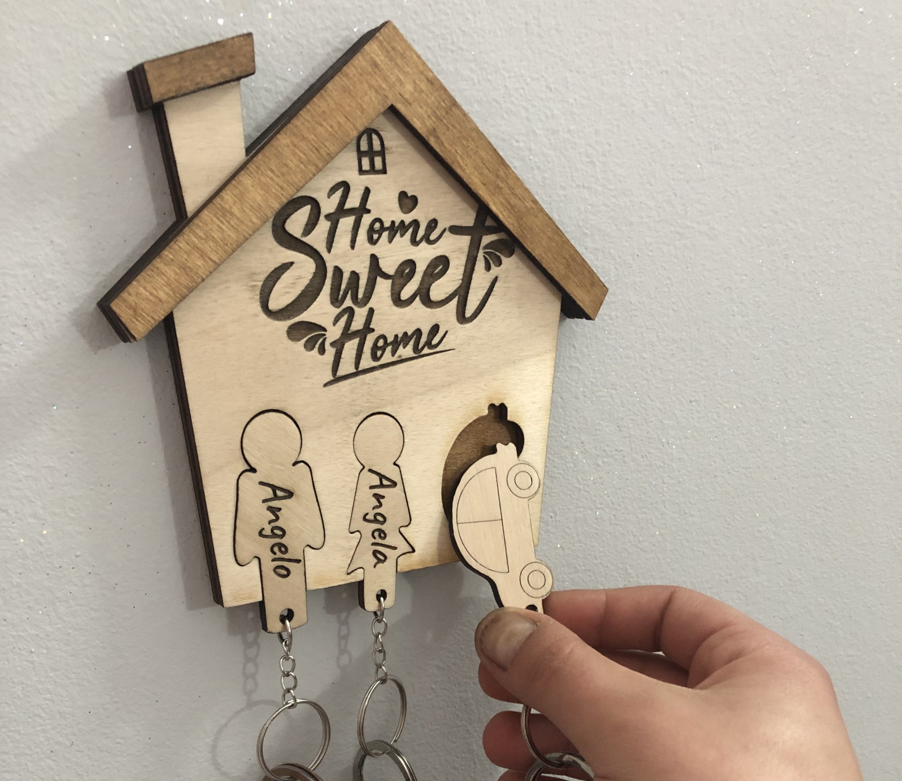 3D model LASER CUT - PERSONALIZED WALL KEYCHAIN VR / AR / low-poly ...