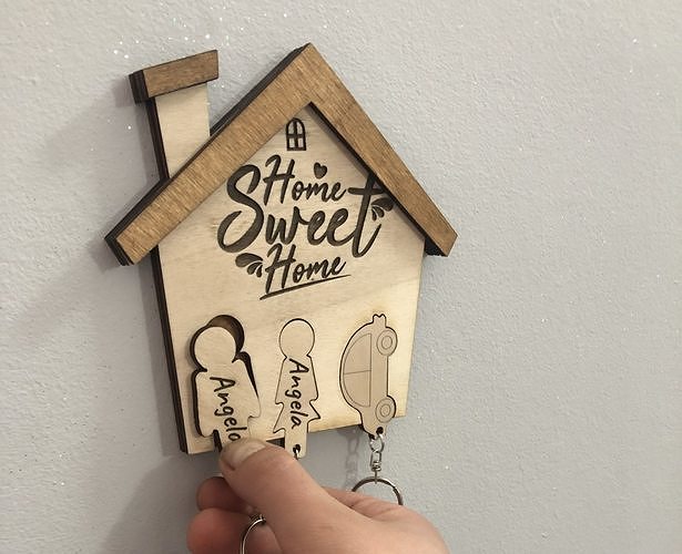 3D model LASER CUT - PERSONALIZED WALL KEYCHAIN VR / AR / low-poly ...