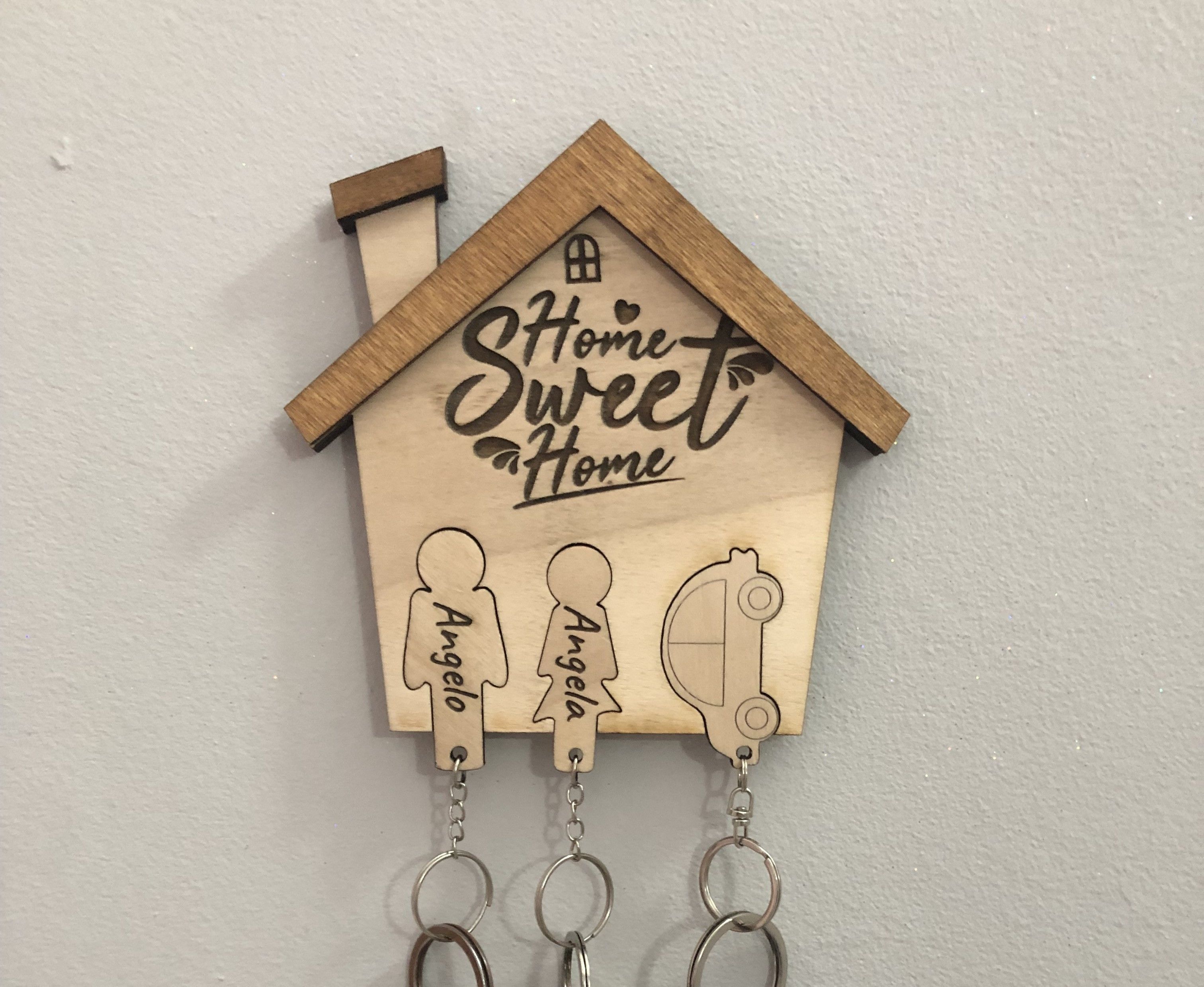 3D model LASER CUT - PERSONALIZED WALL KEYCHAIN VR / AR / low-poly ...