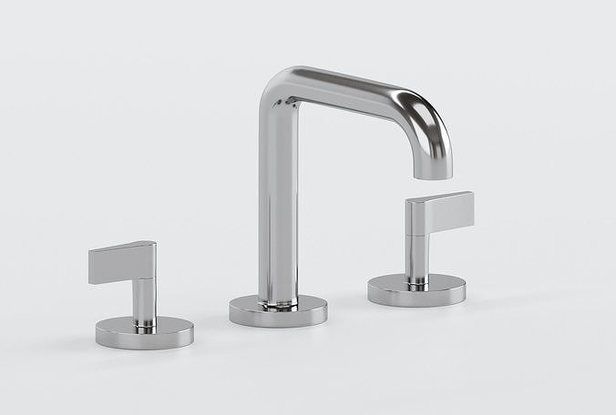Kallista One Two Handle Widespread Bathroom Sink Faucet 3D model | CGTrader