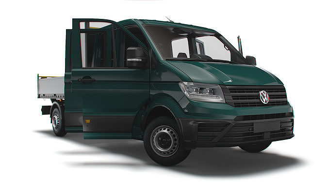 VW Crafter Double Cab Tipper HQ Interior 2023 3D model | CGTrader