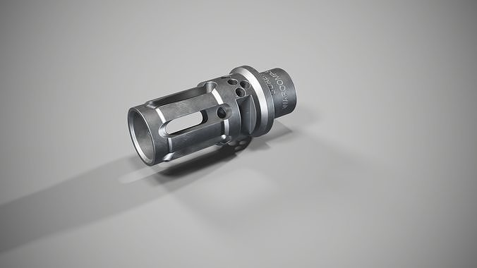 Surefire Flash Hider warcom lowpoly 3d model free VR / AR / low-poly 3D ...