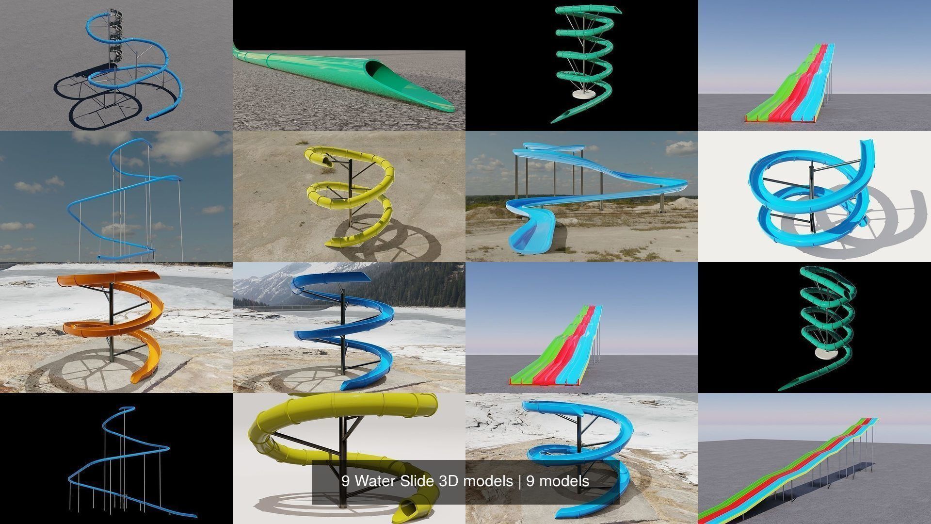 9 Water Slide 3D models 3D Model Collection | CGTrader
